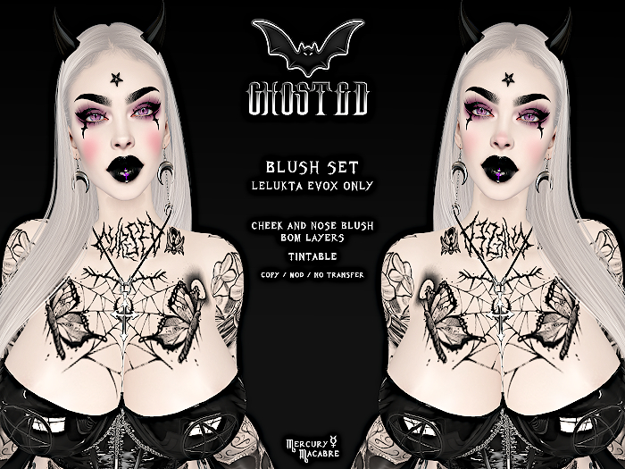 Second Life Marketplace Ghosted Blush Set Evox Tintable
